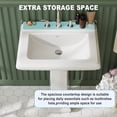 Pedestal Sinks, Ceramic Sink for Bathroom, Rectangular Shape, Space ...