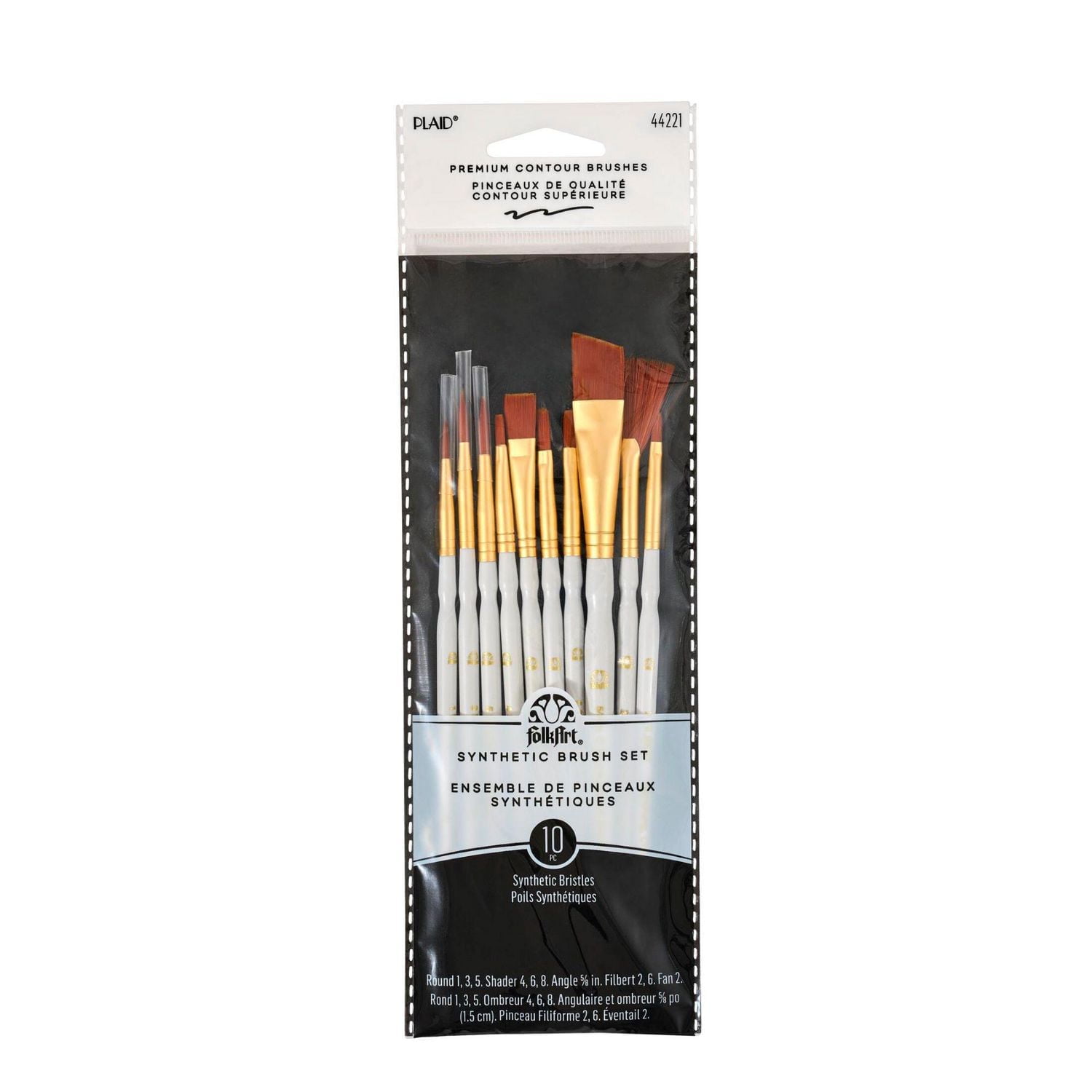 Plaid 10 Piece Brown Nylon Brush Set, 10 piece paint brush set - Walmart.ca