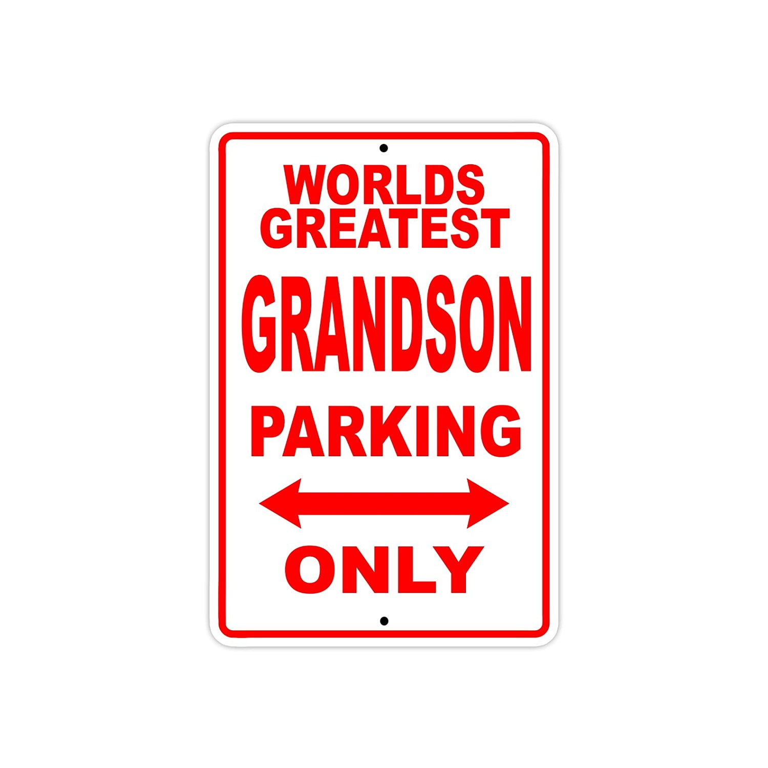 World's Greatest Grandson Parking Only Sign Gift Wall Novelty Aluminum ...