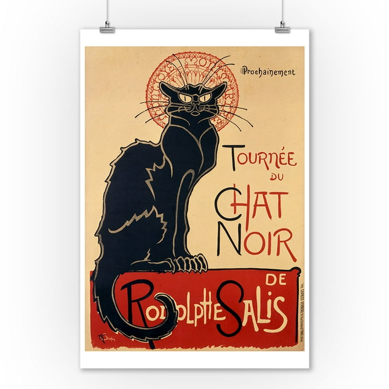 Le Chat Noir Poster Framed