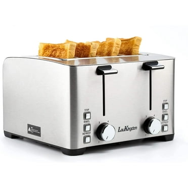 Evoloop Toaster 2 Slice, Stainless Steel 6, 1.5" Extra Wide Slots ...