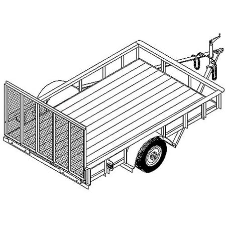 T1110 Trailer Plan - 64"x10 Single Axle 3.5K Utility Trailer DIY How-To ...