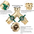 Garden Hose Splitter Full Flow, Brass Heavy Duty Hose Splitter 2-Way ...