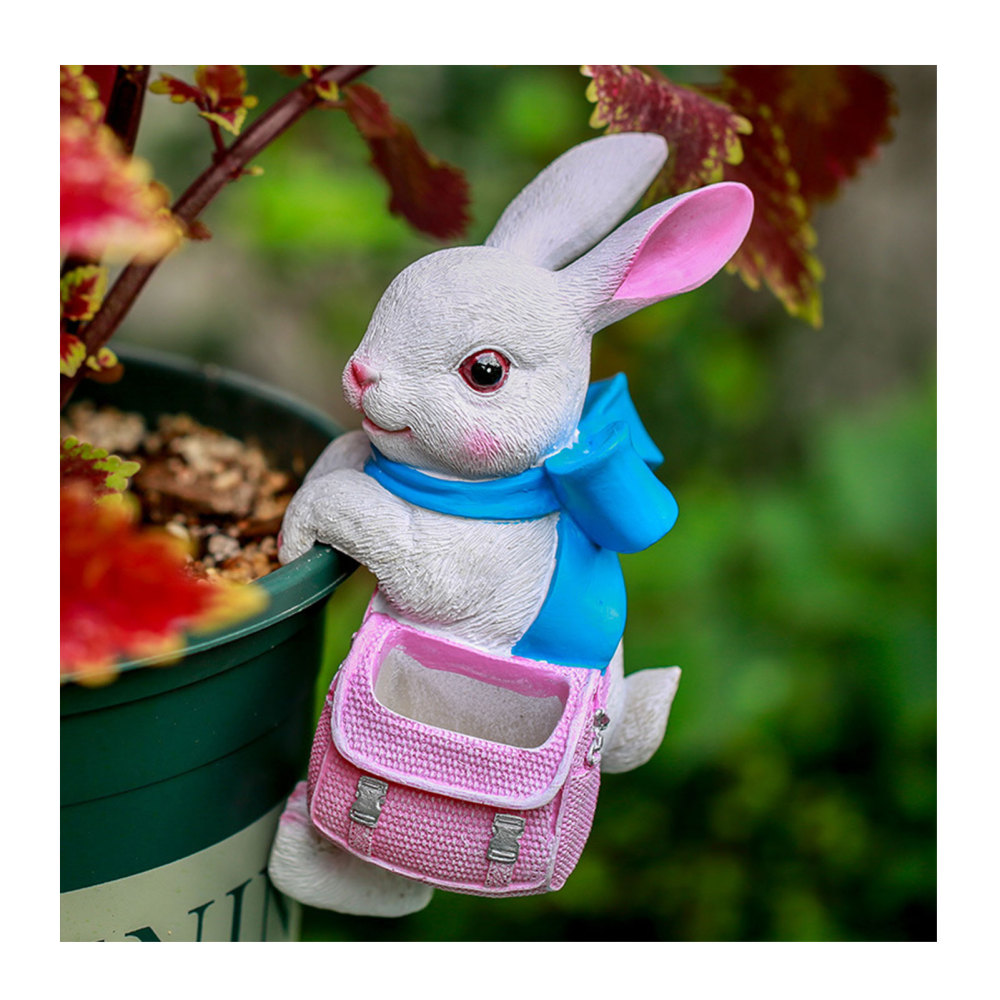 Animal with Backpack Flowerpot Statue Vivid Appearance Planter ...