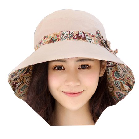 Summer Outdoor Travel Beach Women beach hat Wide Brim Hat Girl Sun Cap ...