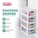 Sterilite Plastic Stackable Storage Drawer Box, Modular Closet ...