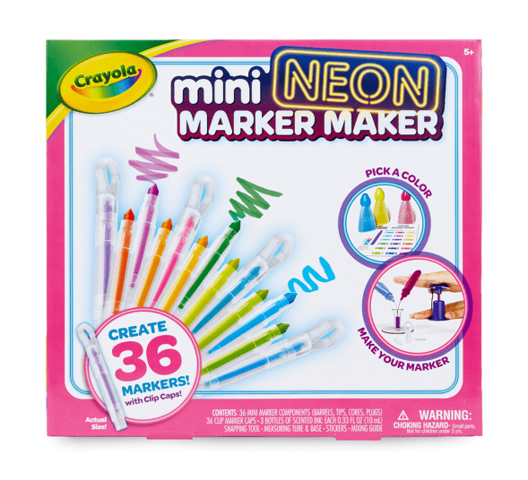 Crayola Scented Mini Neon Marker Maker, Create 36 Markers, Gift for ...