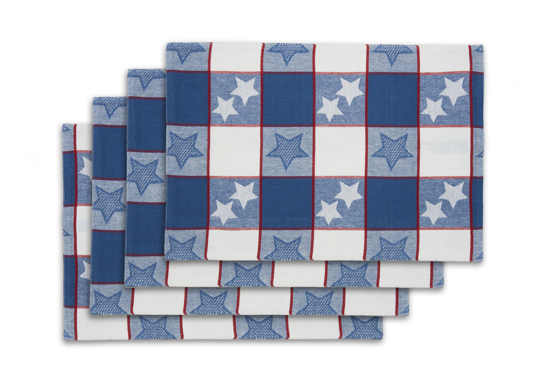 Lintex Linens Independence Stripe 100% Cotton 4-Pack Placemats ...