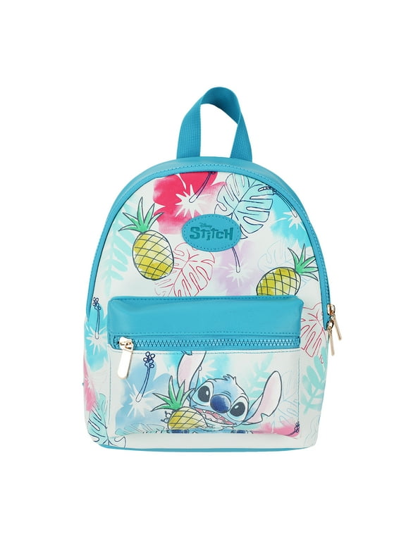 Disney Lilo and Stitch 10in Deluxe Faux Leather Mini Backpack - Walmart.com