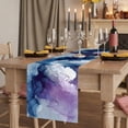 Abstract Blue Purple Table Runner Modern Minimalist Geometric ...