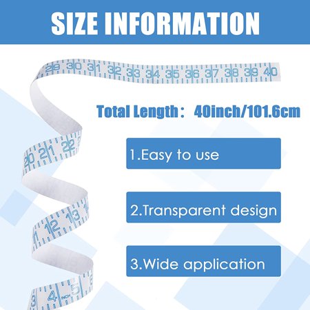 2 Pieces Fish Ruler Sticker Adhesive Transparent Fish Ruler 40 x 1 Inch ...