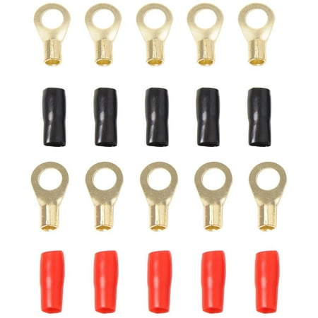 5 Pairs Copper Tin Plated 8 Gauge Strip Spade Terminal Spade Fork ...