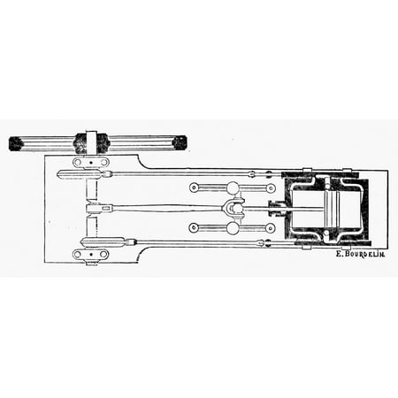 Internal Combustion Engine. /Ntop View Of A Plan Of French Inventor ...