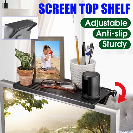 Adjustable Screen Top Shelf Wall Mount Set-top Box Holder Computer TV ...