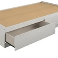 Ameriwood Home Twin Platform Bed with Drawers, Ivory Oak - Walmart.com