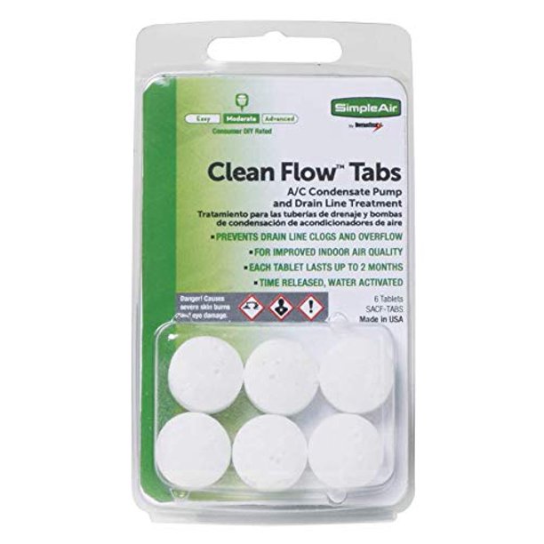 SimpleAir Clean Flow HVAC Drain Line Treatment Tabs, 6 Count. - Walmart.com