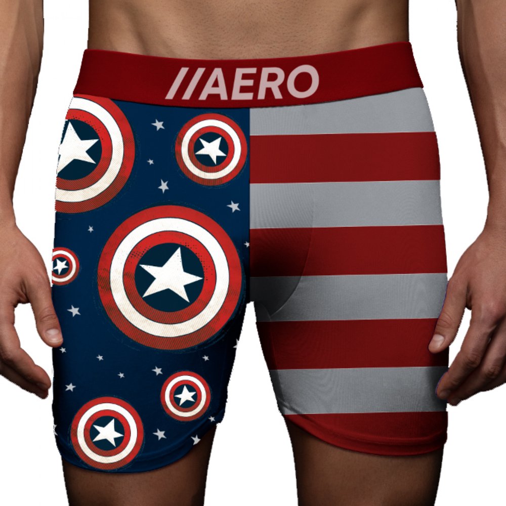 Captain America - Captain America Americana Boxer Briefs-Small ...