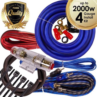0 Gauge Amp Kit for Amplifier Install Wiring Complete 1/0 Ga Cables ...