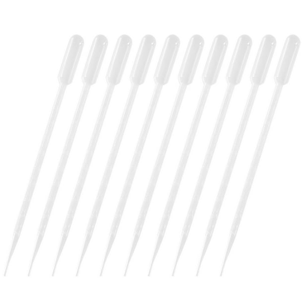 50 Pieces 10ml Clear Plastic Transfer Pipet Pasteur Pipettes Droppers ...