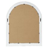 DecMode 36" x 44" Cream Window Pane Inspired Wall Mirror with Arched ...