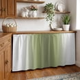 Abstract Green Gradient Cabinet Curtains 28" W x 51" L White and Sage ...