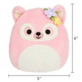 Squishmallows Official 5 inch Ditty the Salmon Lemur with Flower Pin ...
