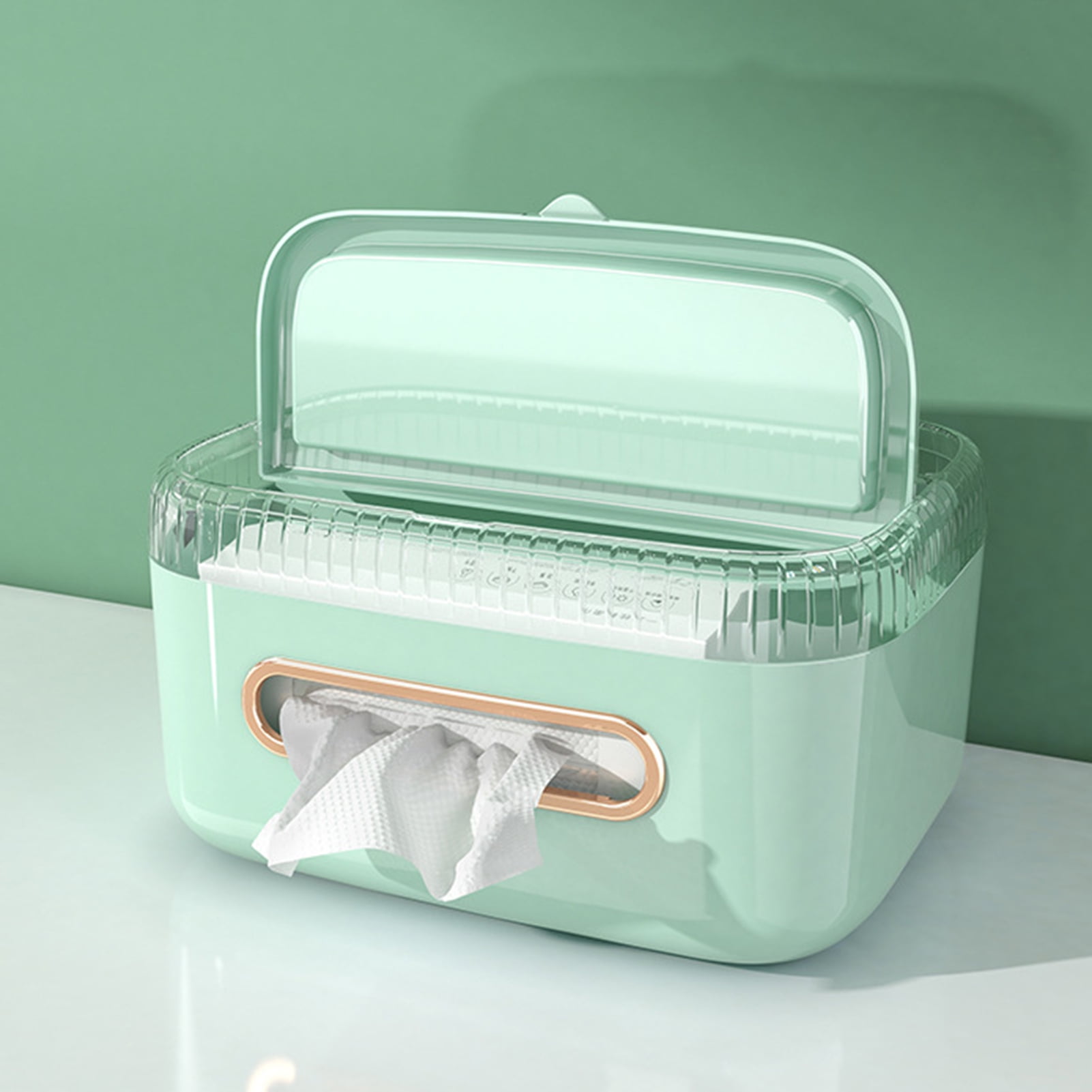 Vnanda Tissue Box Cover Holder with Storage, Napkin Tissue Box, Multi ...