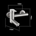 bathtub faucet Wall Mounted Stainless Steel Shower Faucet Cold and Hot ...