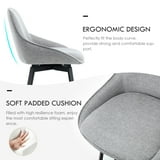 Zesthouse Swivel Bar Stools Set of 3, 25.6″ Upholstered Linen Counter ...