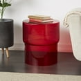 DecMode Red Glass Modern Accent Table - Walmart.com