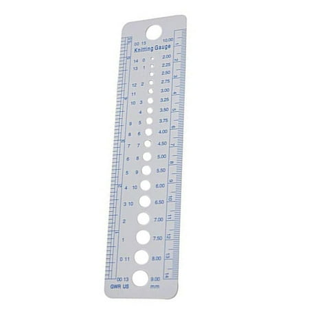 16x4cm Plastic Knitting Needle Gauge knitting needle ruler; Inch Rulers ...