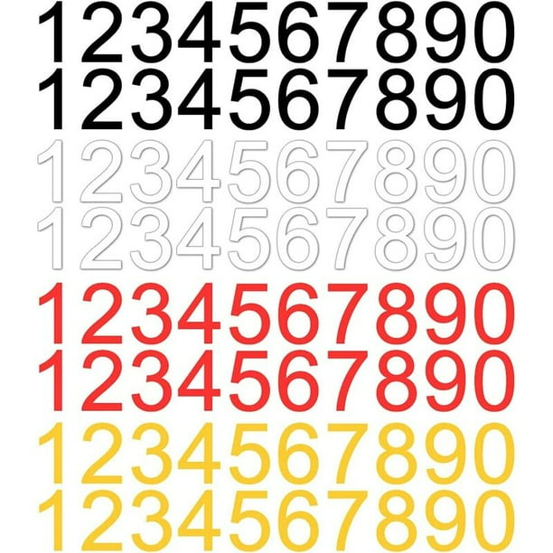 Black Self Adhesive Numbers 0-9 sticker number and letter symbol 4 sheets of 80 pieces - Walmart.ca
