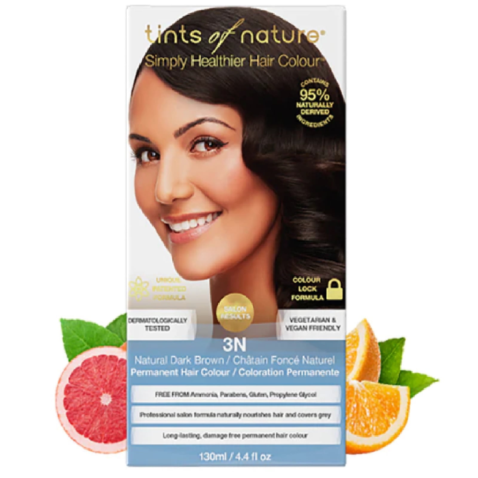Tints of Nature Permanent Hair Colour, 3N Natural Dark Brown, 4.4 oz ...