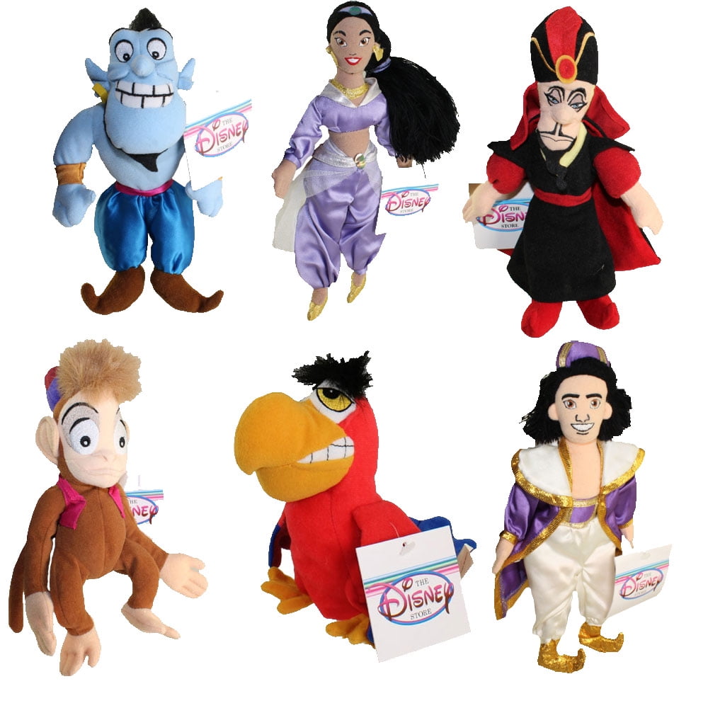 Disney Bean Bag Plush - SET OF 6 Aladdin(JASMINE,ABU,GENIE+2) - Walmart.com