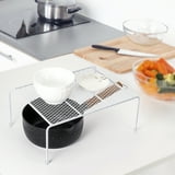Mimifly Kitchen Cupboard Organiser 2 Pack Metal Wire Shelves White 32 ...