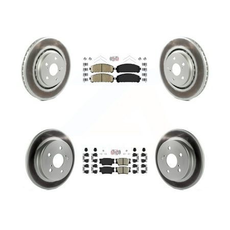 Transit Auto - Front Rear Ceramic Pads And Coated Disc Brake Rotors Kit ...