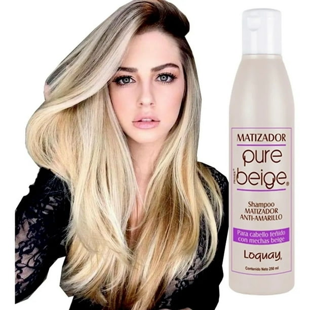 Shampoo Matizador Loquay Pure Beige Mechas Rayos Beige Loquay Matizador ...
