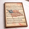 Affixzi Vintage Sheet Music Wall Art Patriotic Canvas Print, America ...