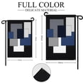 Blue Black Garden Flag 28x40 Inch Geometric Abstract Color Block Plaid ...