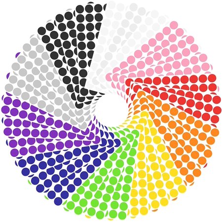 3500 Dots 3/4 Inch Circle Stickers Color Coded Stickers Removable ...
