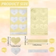 1Bag 20 Sheets 2 Colors Heart & Rectangle Paper Self-Adhesive Embossed ...