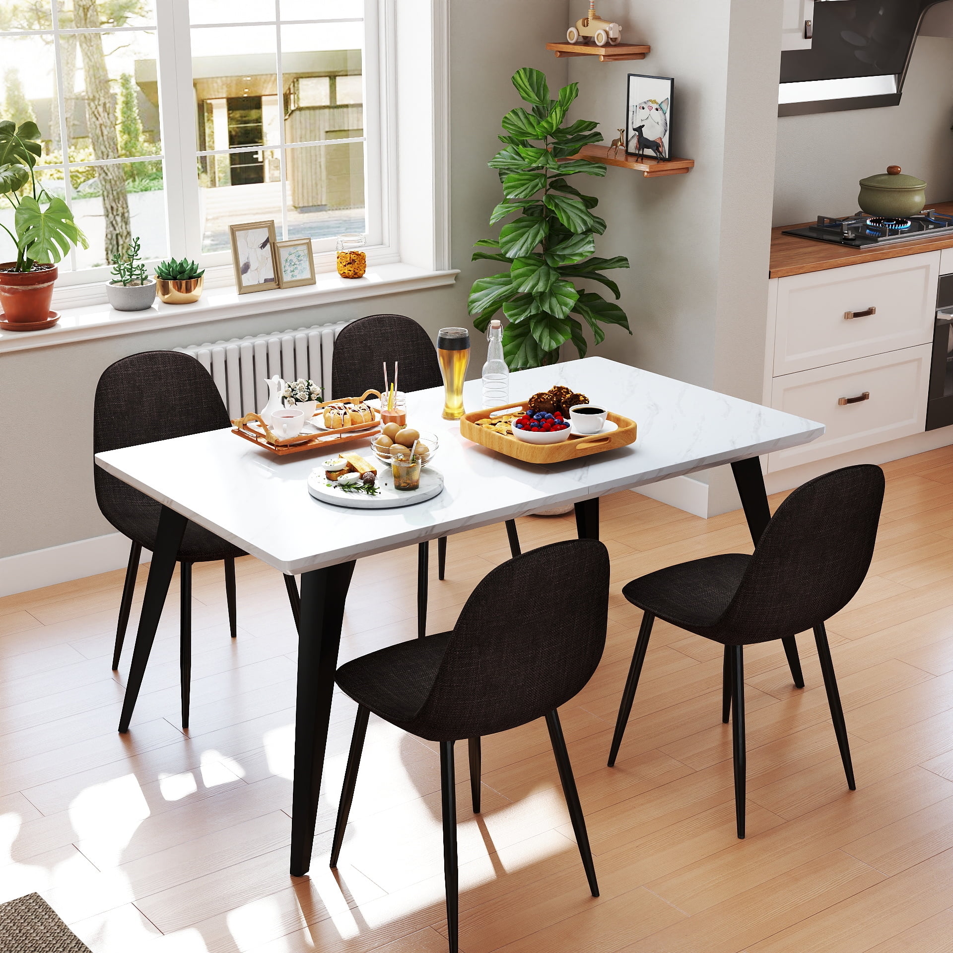 Click here for Homy Casa 63 Inch Modern Dining Set  Dining Table... prices