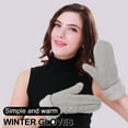 Whiteleopard Women's Warm Lined Winter Mittens in Wool Knit - Adult Cozy Thick Gloves for Cold ...