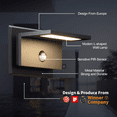 inowel Outdoor Motion Sensor Porch Light – Modern LED Exterior Wall ...