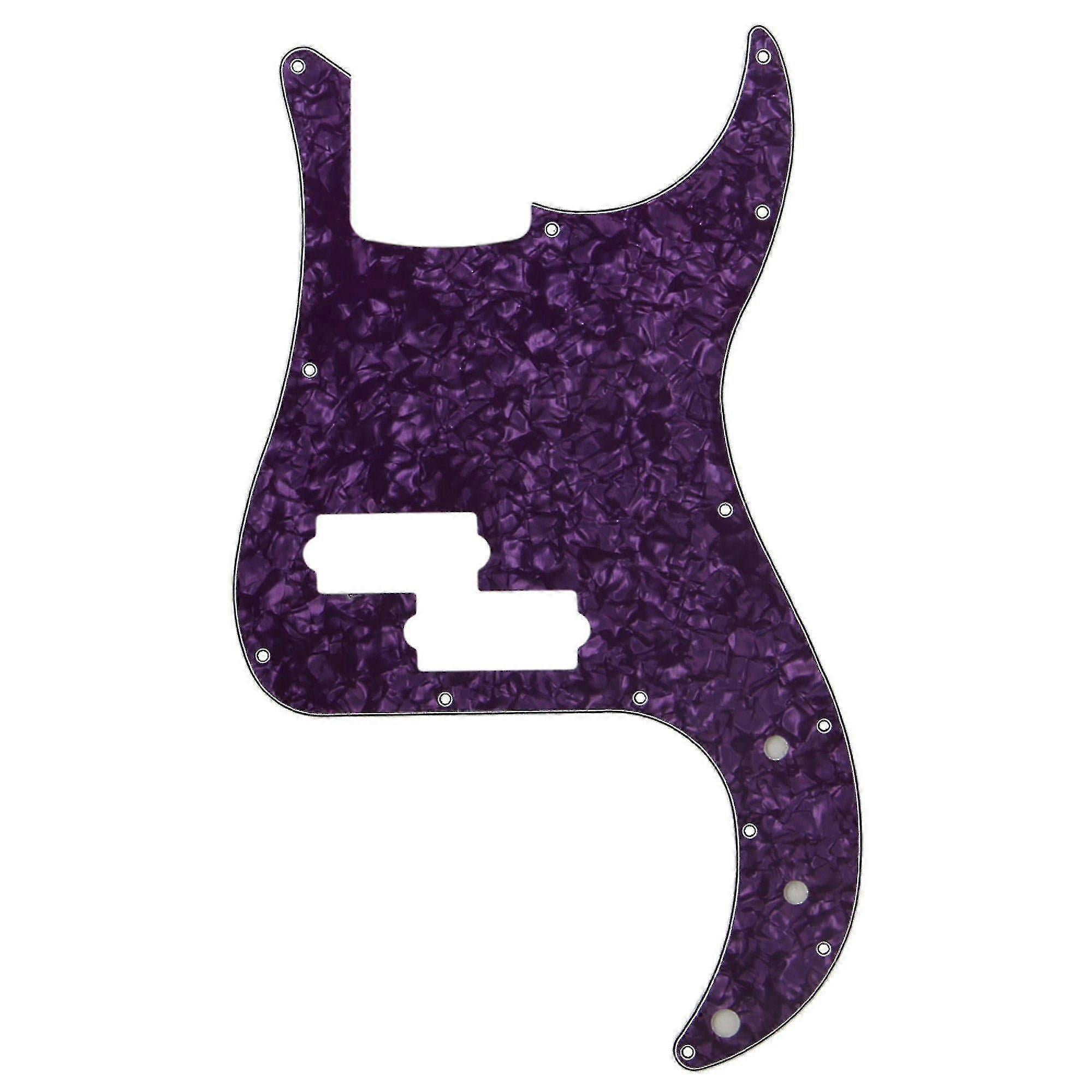 3 Ply Pvc P Bass Scratch Plate Pb Bass Guitar Pickguard Purple Pearl 13 ...