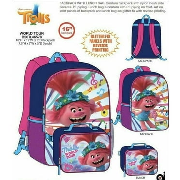 Trolls World Tour Sequin Backpack Featuring Poppy for Toddler Girls, 12 ...