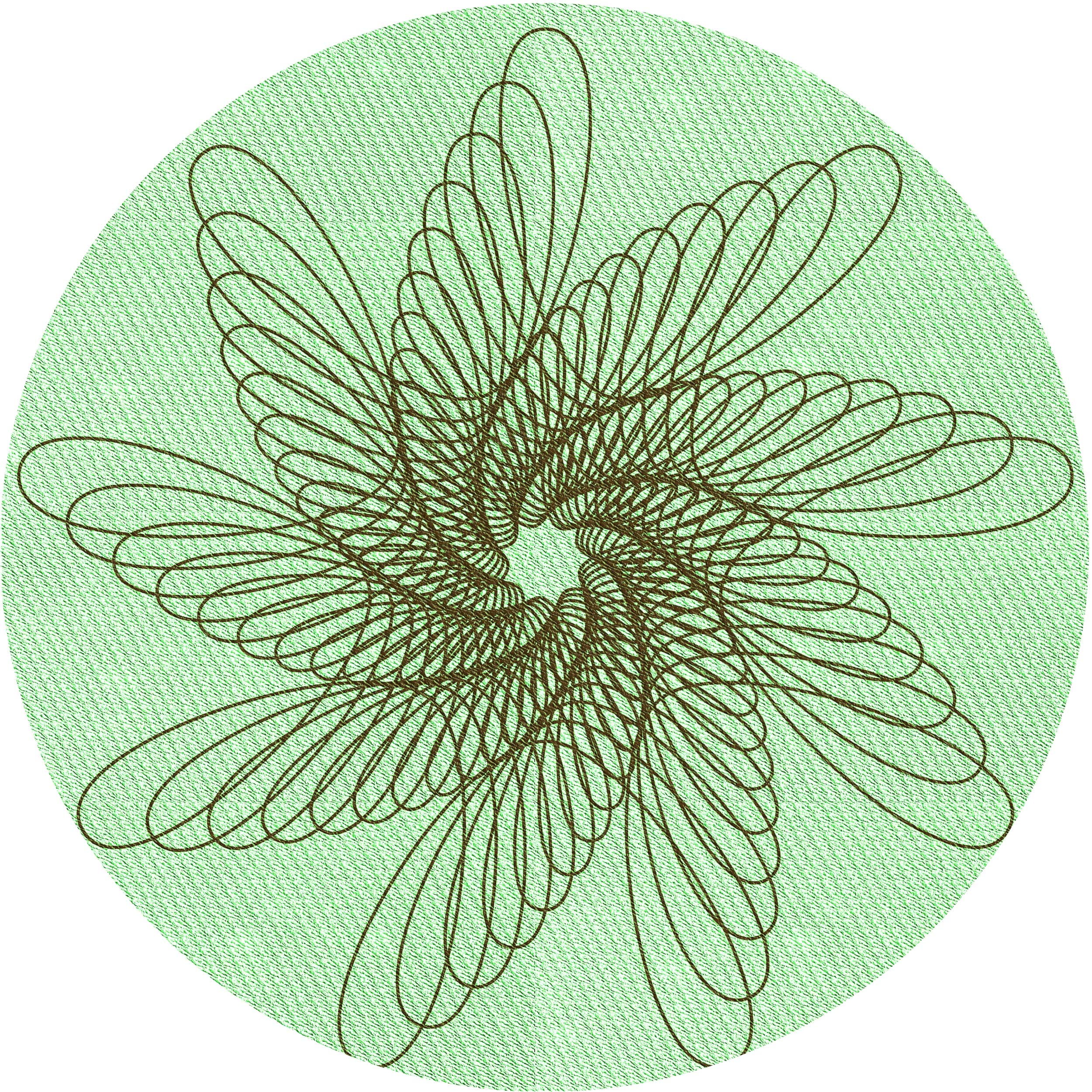 Ahgly Company Indoor Round Patterned Mint Green Area Rugs, 8' Round ...