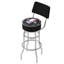 Trademark Gameroom NBA NBA Logo with All Teams Bar Stool with Back Rest ...