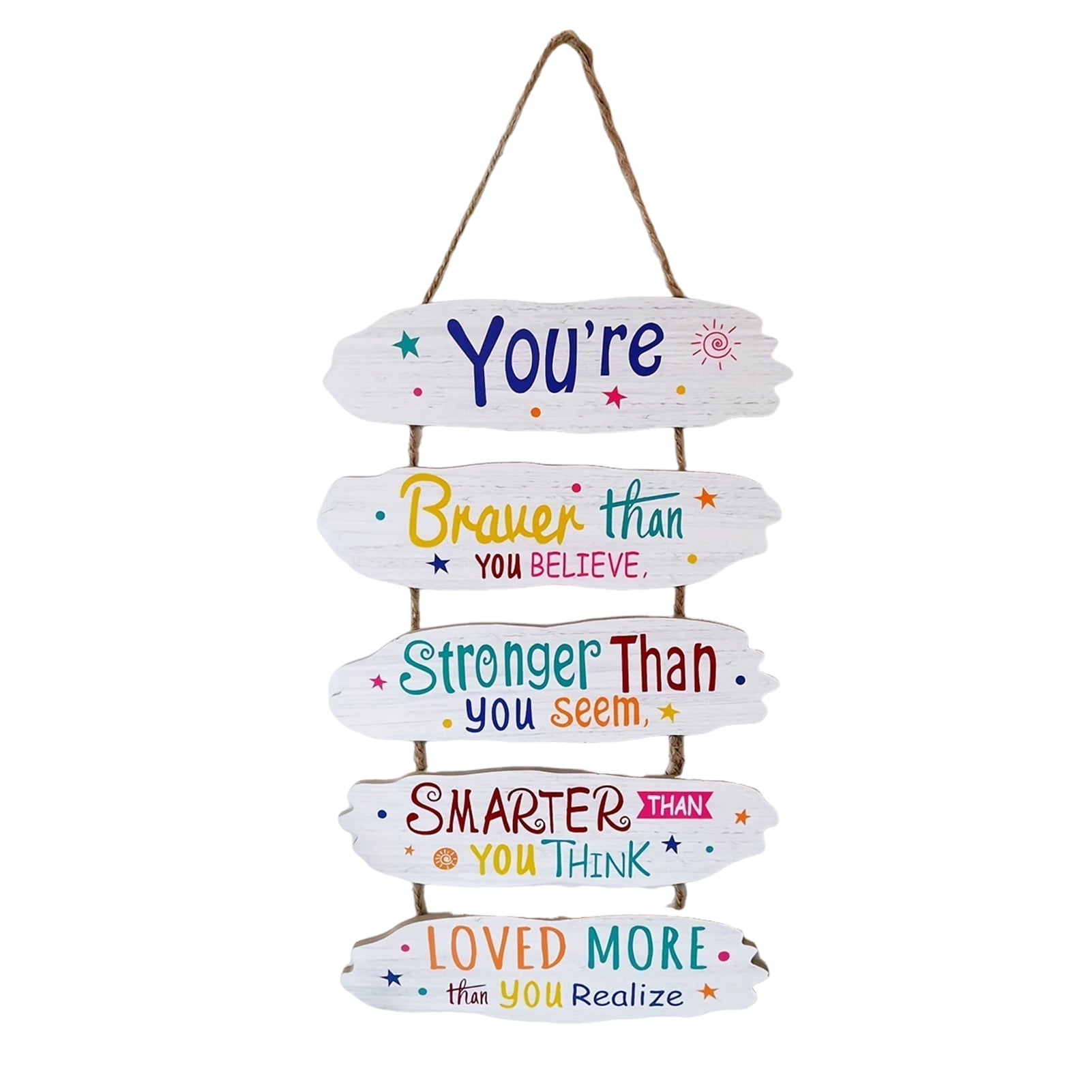 Click here for Visland Positive Affirmation Wall Hanging Sign Woo... prices