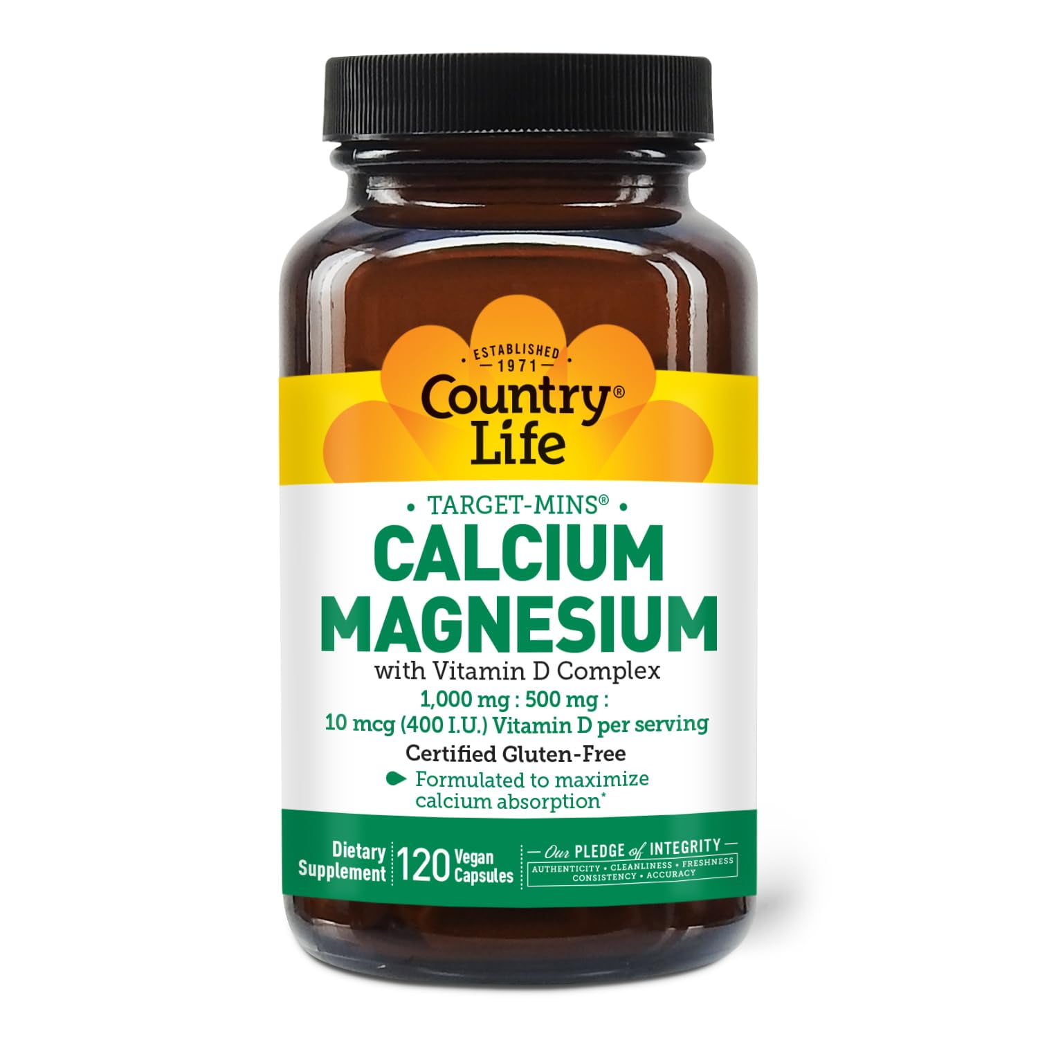 Suplemento Country Life Cal-Mag Veg Capsules 120 cápsulas | Bodega ...